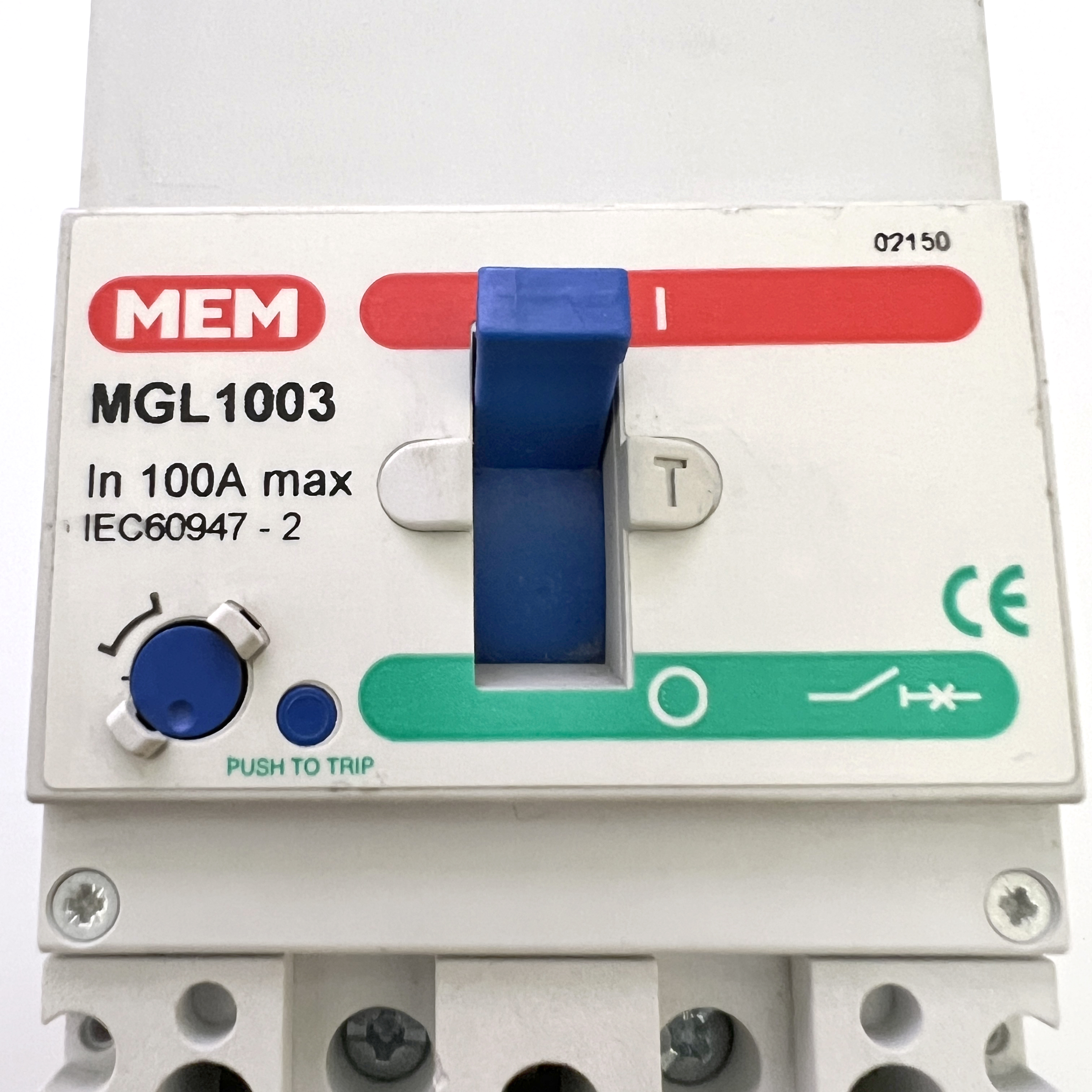 MCB's: MEM MGL1003 Bill TLG1003 100A 100 Amp 3 Pole Phase MCCB MCB ...