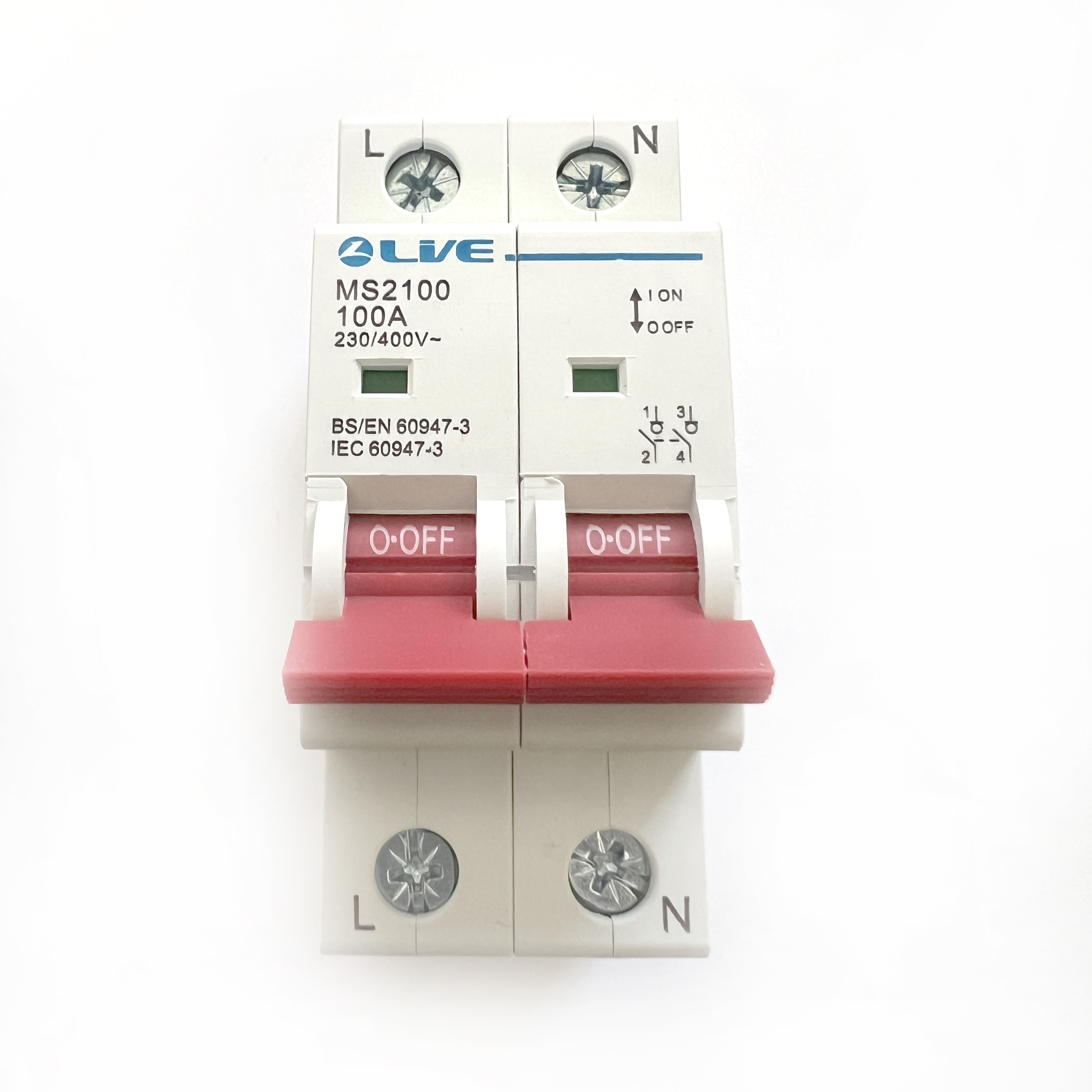 Isolators: Live LVE MS2100 100A 100 Amp 2 Double Pole Isolator Main ...