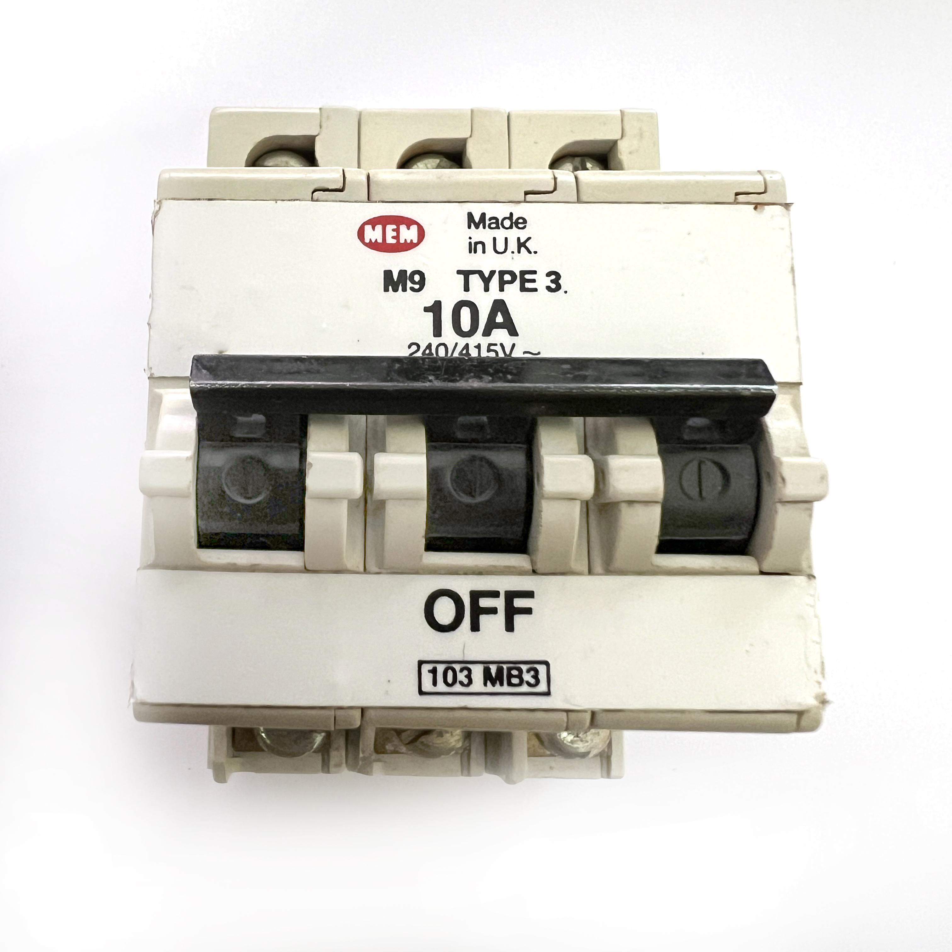 MCB's: MEM 103MB3 103MC 3T103 Memshield 1 M9 10A 10 Amp 3 Pole Phase ...