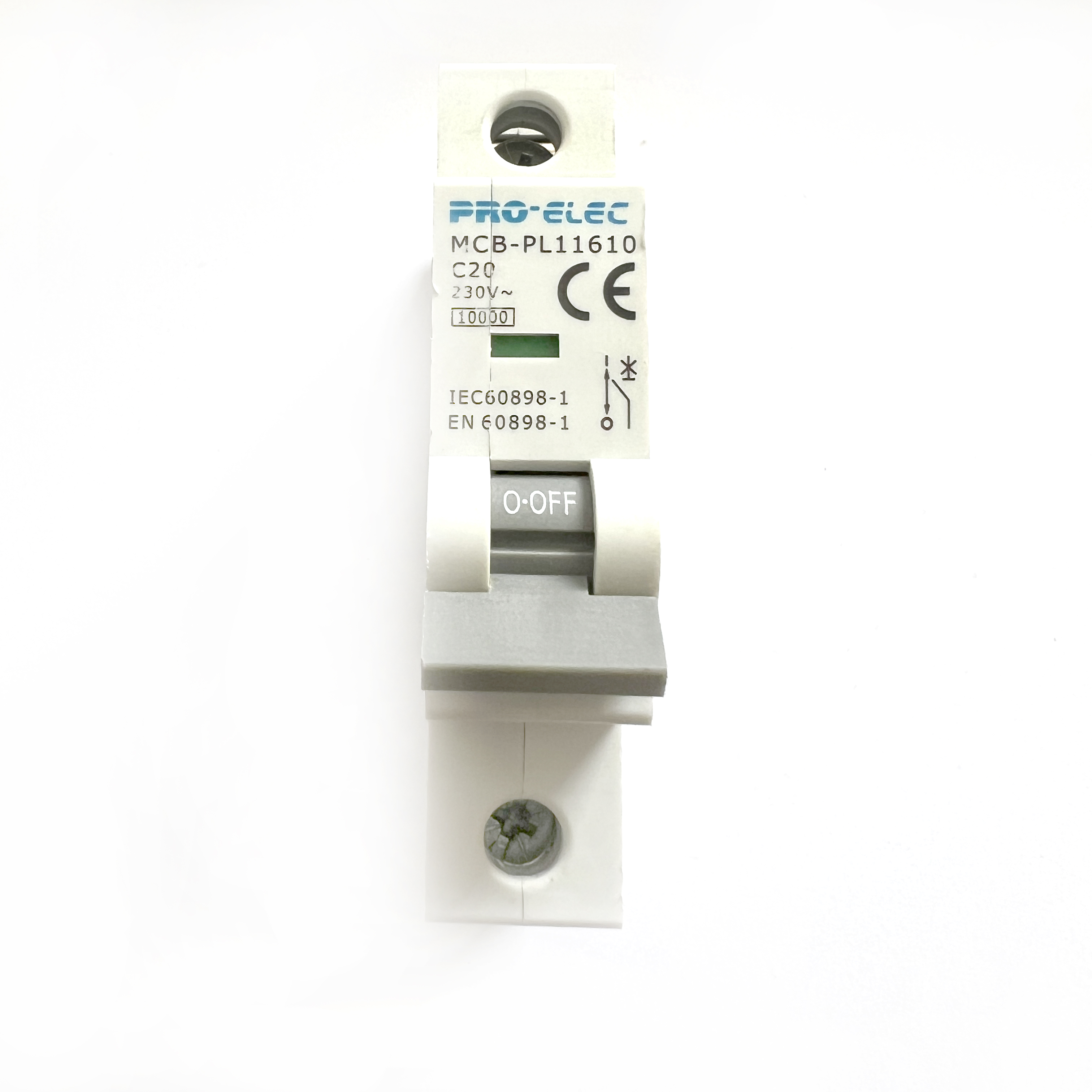 MCB's: Pro-Elec MCB-PL11610 C20 20A 20 Amp MCB Circuit Breaker Type C