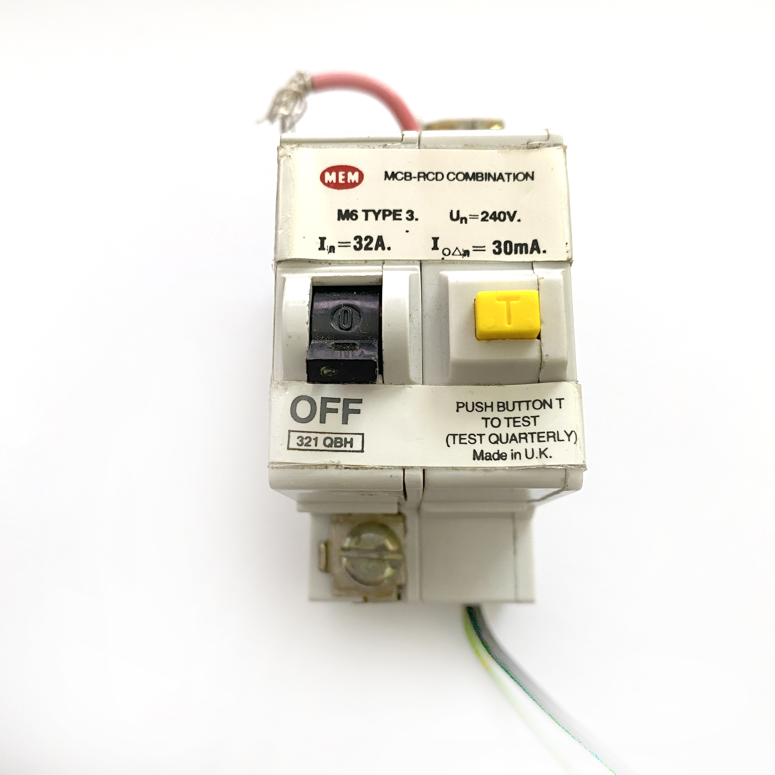 RCBO's: MEM 321QBH M6 32A 32 Amp 30mA RCBO 2 Double Pole Circuit ...