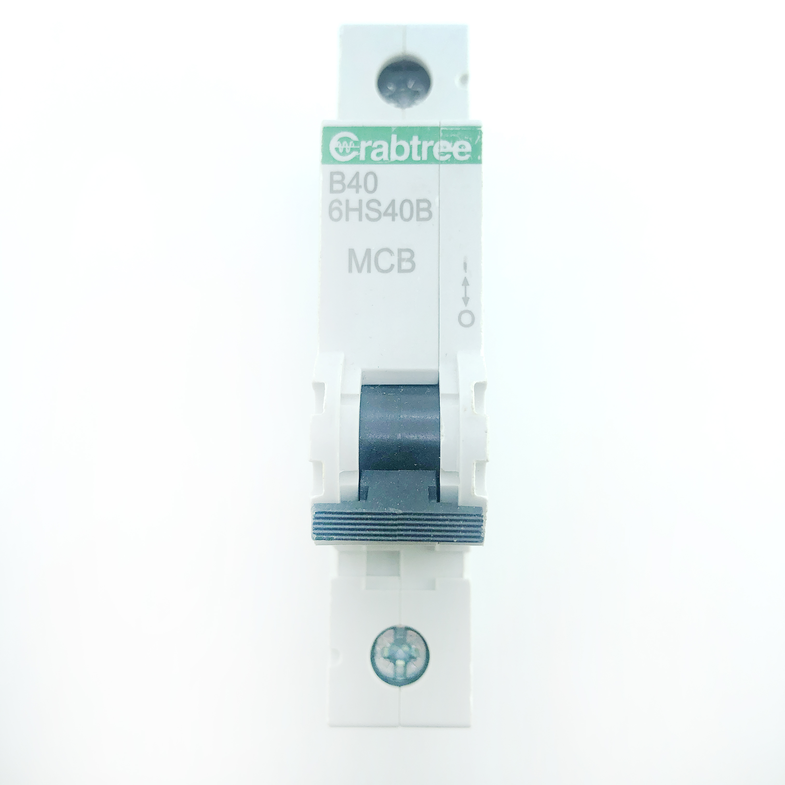 MCB's: Crabtree 6HS40B White Clip B40 40A Amp MCB Circuit Breaker Type B