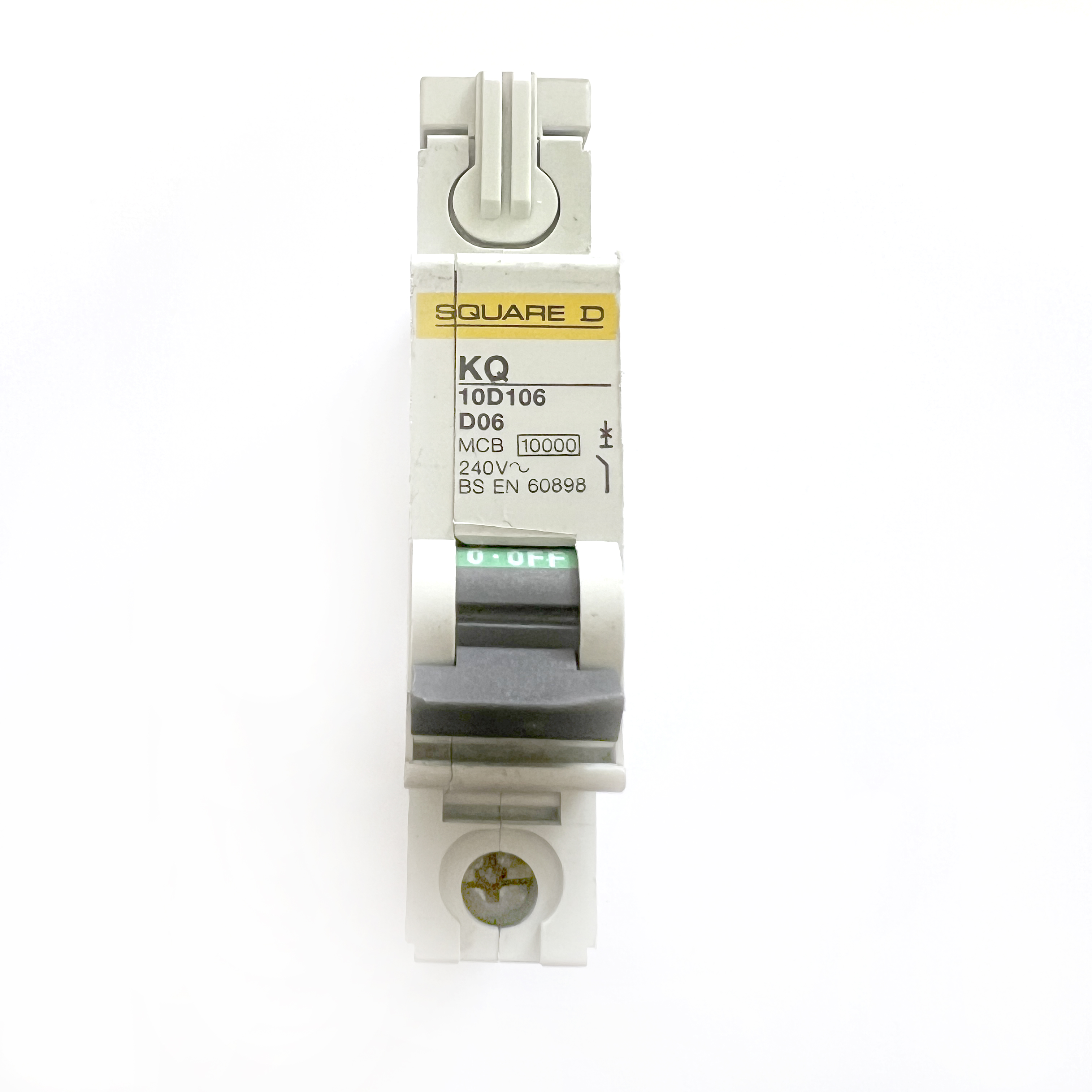 MCB's: Square D KQ 10D106 D6 D06 6A 6 Amp MCB Circuit Breaker Type D