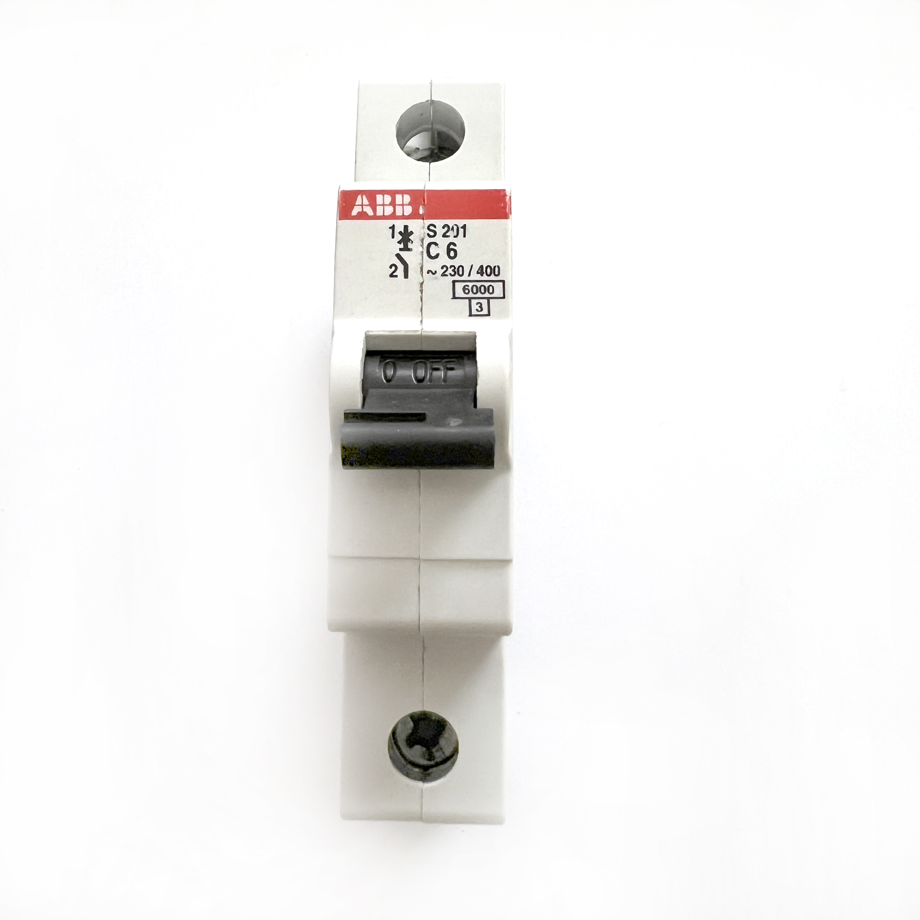 MCB's: ABB S201 C6 6A 6 Amp MCB Circuit Breaker Type C