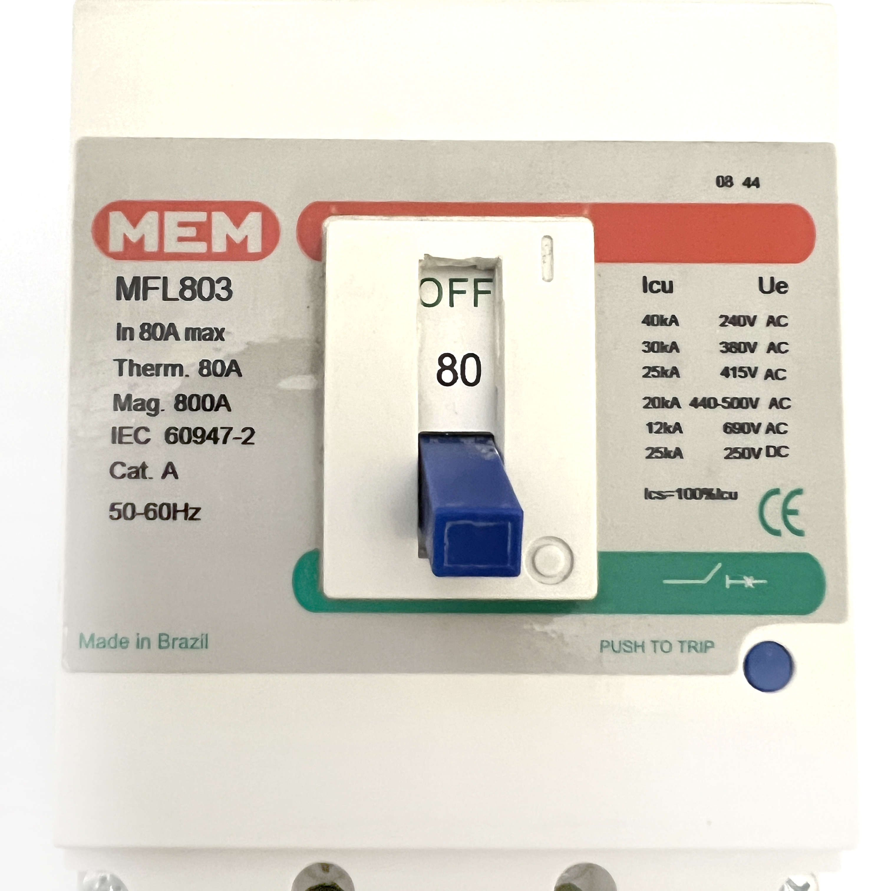 MCB's: MEM MFL803 Bill TLF803 80A 80 Amp 3 Pole Phase MCCB MCB Circuit ...